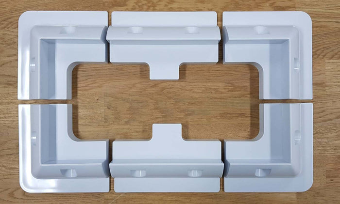 Black Solar Panel ABS Plastic Corner plus Mid Brackets - Unwind Designs